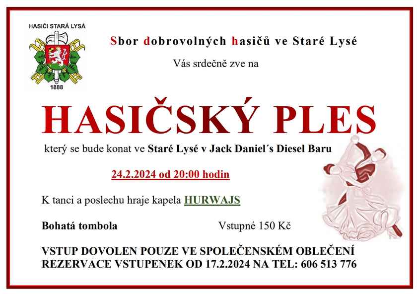 Hasičský ples Stará Lysá - Hasičovo