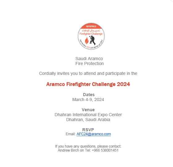 Aramco Firefighter Challenge 2024 - Hasičovo